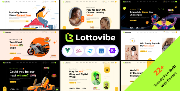 Lottovibe - Online Lotto & Lottery Vue Nuxt JS Template by pixelaxis